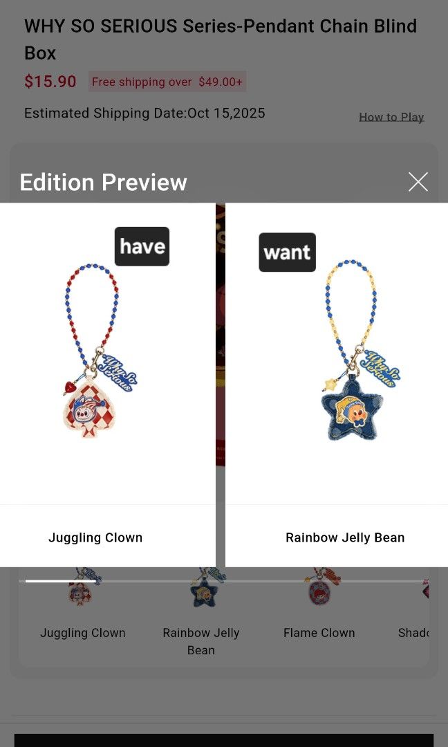 WTT Why So Serious Pendant Chain Blind Box - Juggling Clown, Hobbies ...