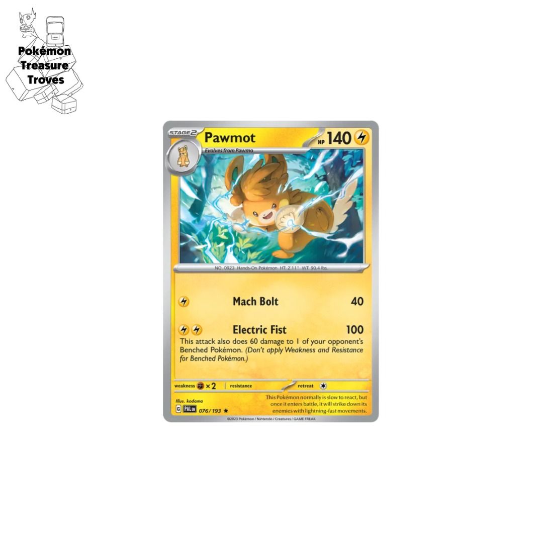 [$0.50] Pokemon Scarlet & Violet Paldea Evolved Pawmot Holo Card ...