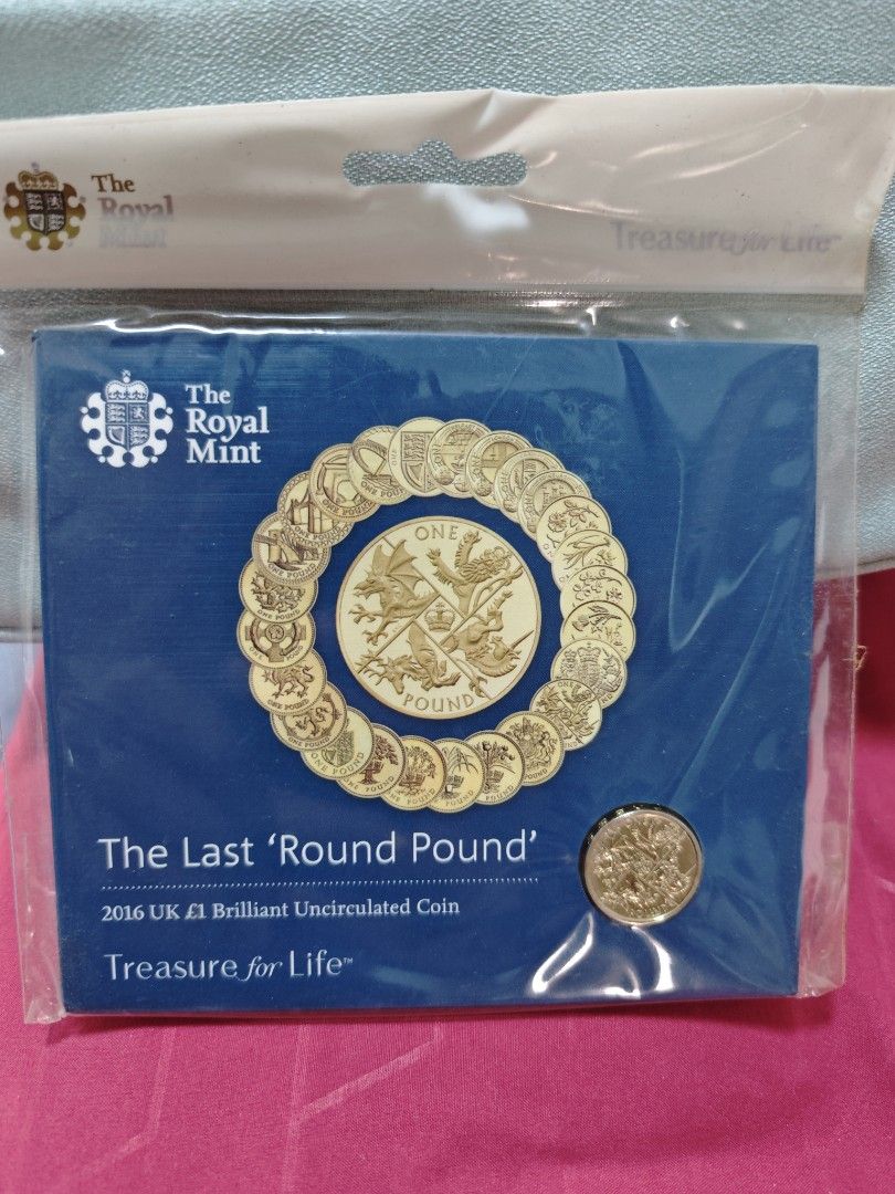 2016 UK £1 Brilliant Uncirculated Last Round Pound Coin, Hobbies & Toys ...