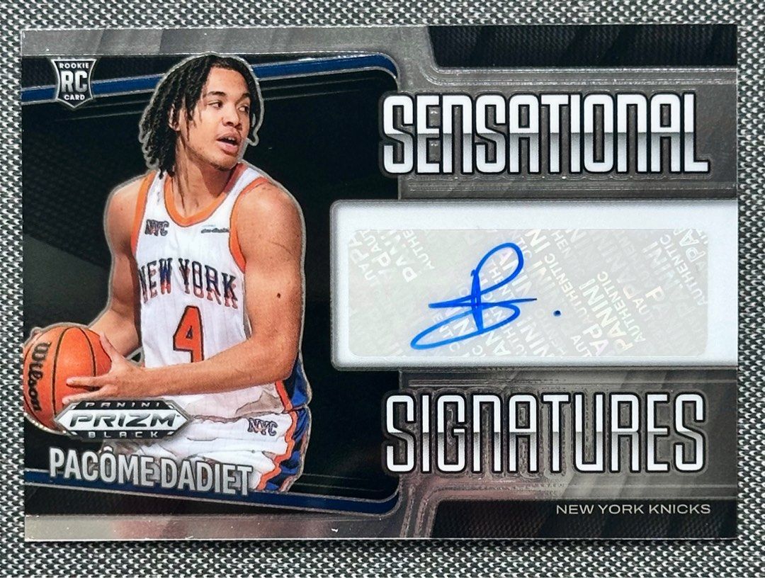 2024 NBA PACOME DADIET Prizm Black Sensational Signatures Rookie ...