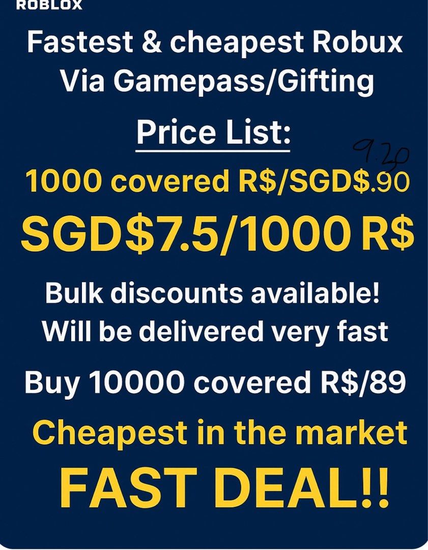 24/7 Instant Roblox Robux Top up (Via Gamepass Gifting) BLOX FRUITS ...