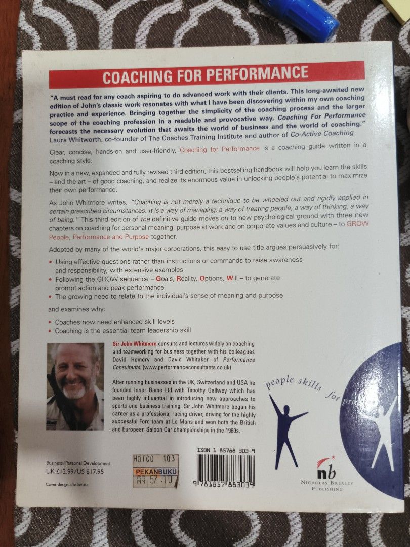 [051] Coaching for Performance by John Whitmore, Hobbies & Toys, Books ...