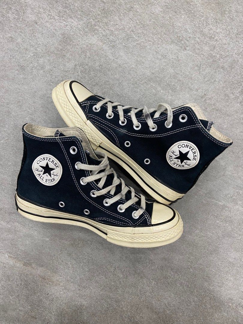 Converse Chuck Taylor All Star 70S High Black White Original, Fesyen ...