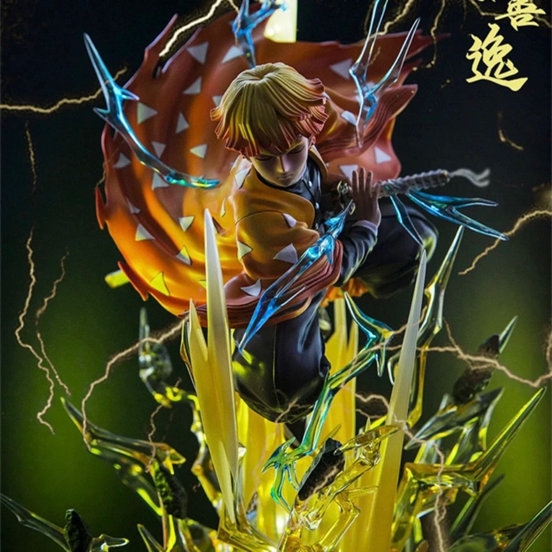 Demon Slayer Zenitsu Dual-Head GK Figure | LED Light Statue | Kimetsu ...