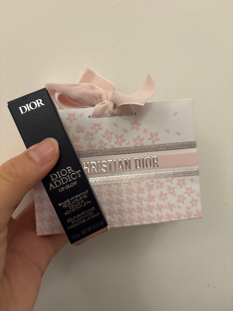 Dior Addict Lip Glow 033 Coral Pink with gift paper bag, Beauty ...