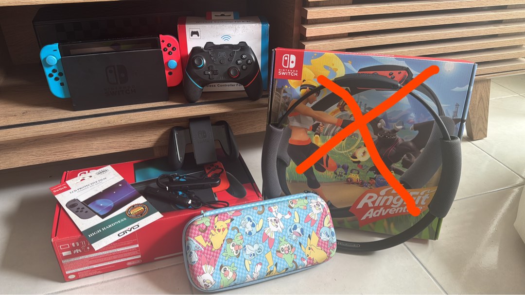 Full Set Nintendo switch Neon V2 Enhanced, Video Gaming, Video Game ...