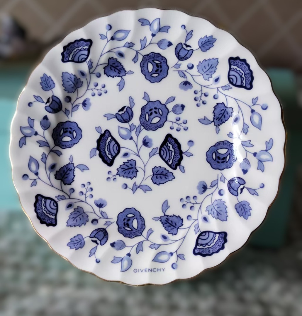 Givenchy bone china floral plate (1 piece), Furniture & Home Living ...