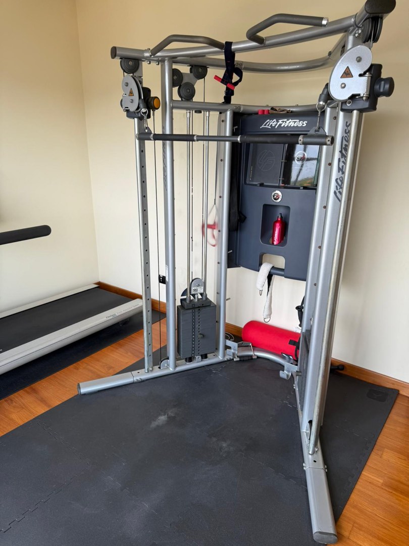 Life Fitness Dual Adjustable Pulley & Bench, Sports Equipment, Exercise ...