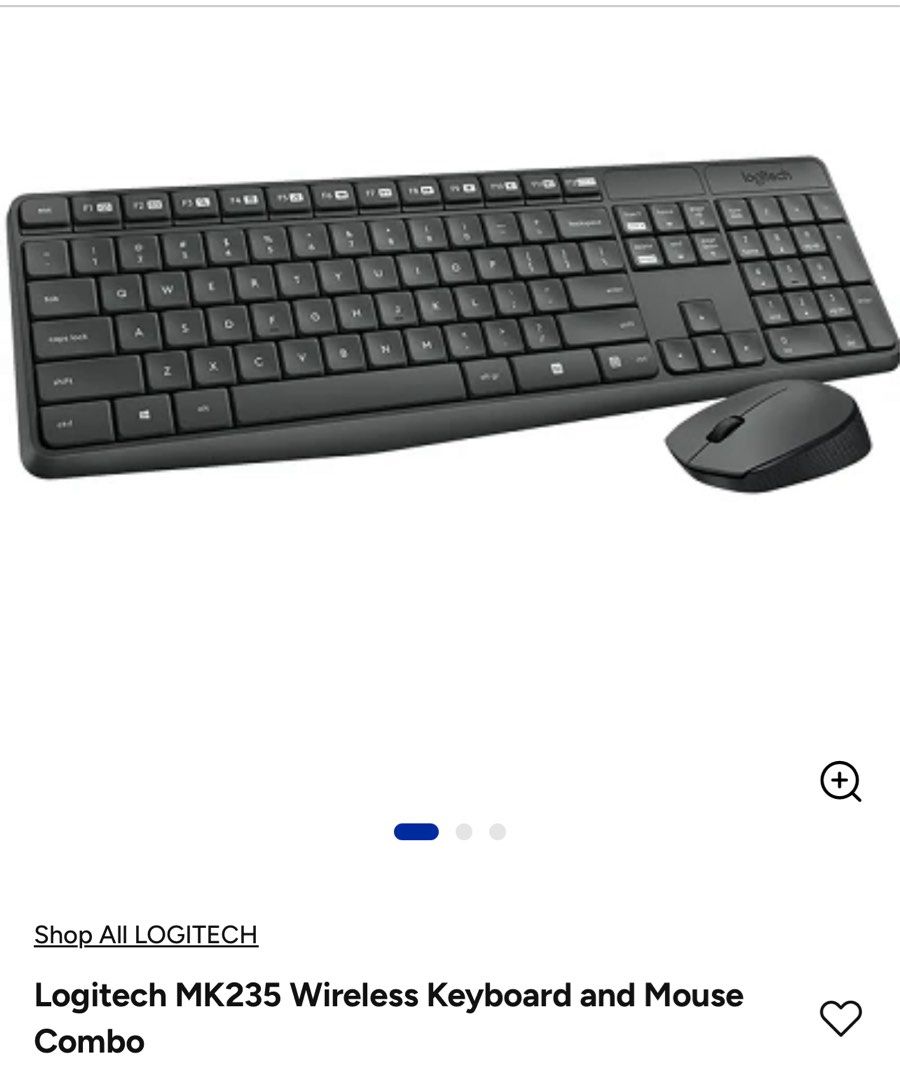 Logitech MK235 Wireless Keyboard and Mouse Combo, Computers & Tech ...