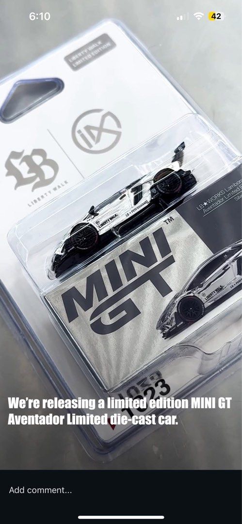 MINI GT Lamborghini IMX 2025 With Shirt, Hobbies & Toys, Toys & Games ...