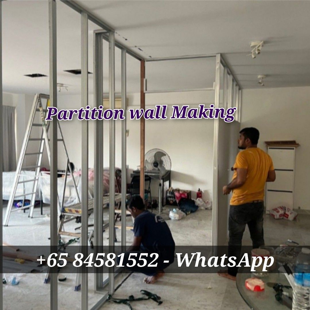 partition wall, box up, gypsum board, renovation, HDB, Singapore, works ...