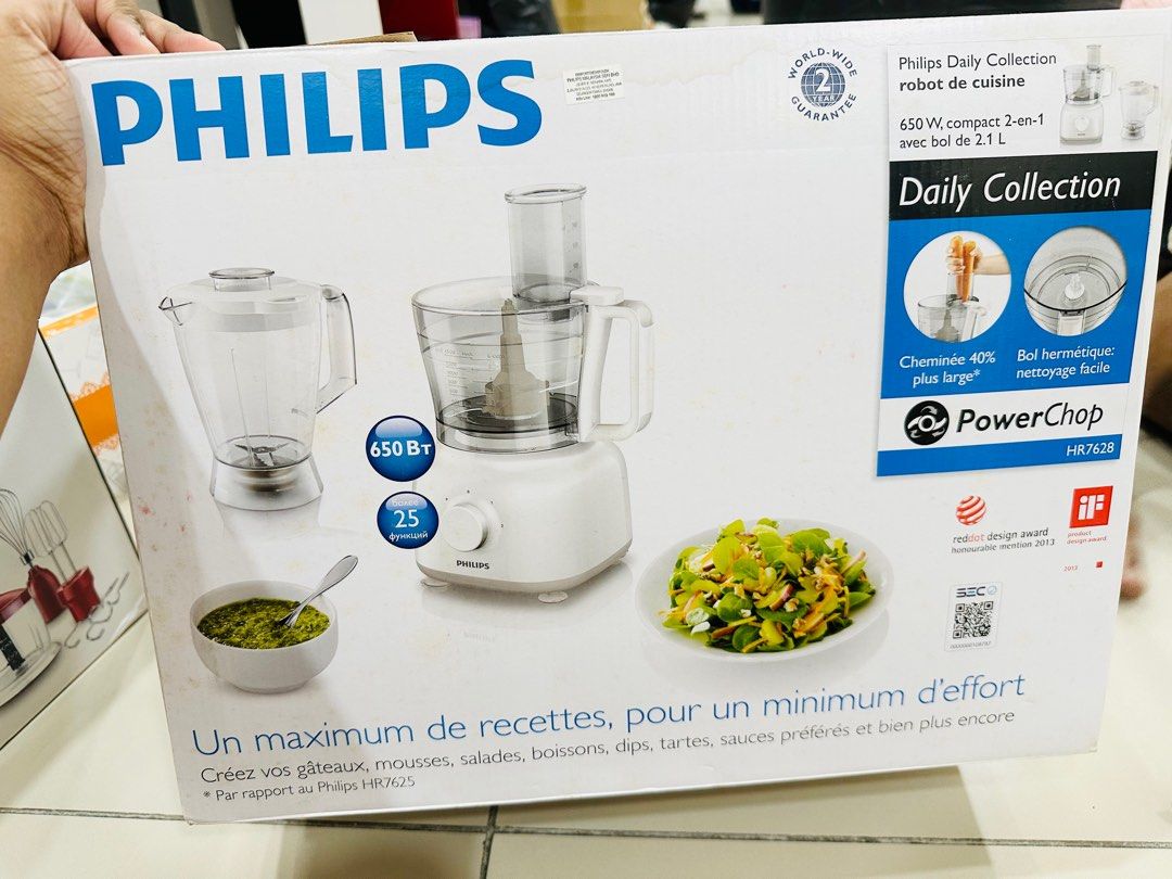 Philips Daily Collection Food Processor HR7628/01, TV & Home Appliances ...