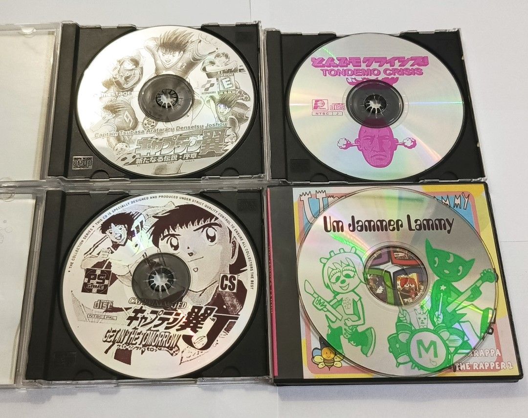 PS1 : Captain Tsubasa, Captain Majed, Tondemo Crisis, Um Jammer Lammy : Parappa The Rapper 2 Lot ...