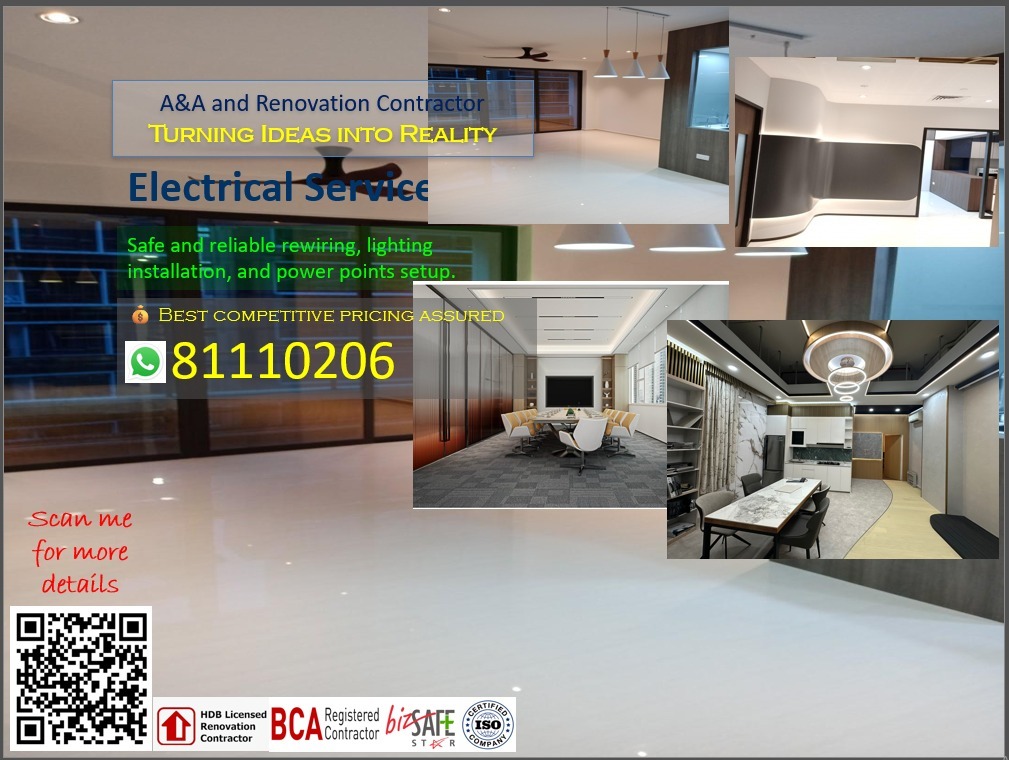 Sg electrical/Licensed electricians/Emergency power trip/Home hdb ...