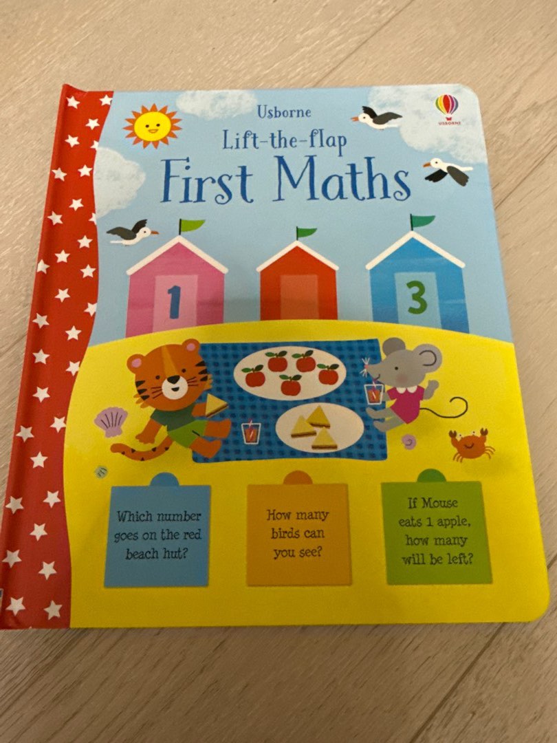 Usborne Lift-the-flap First Maths 數學書, 興趣及遊戲, 書本 & 文具, 兒童書籍 - Carousell