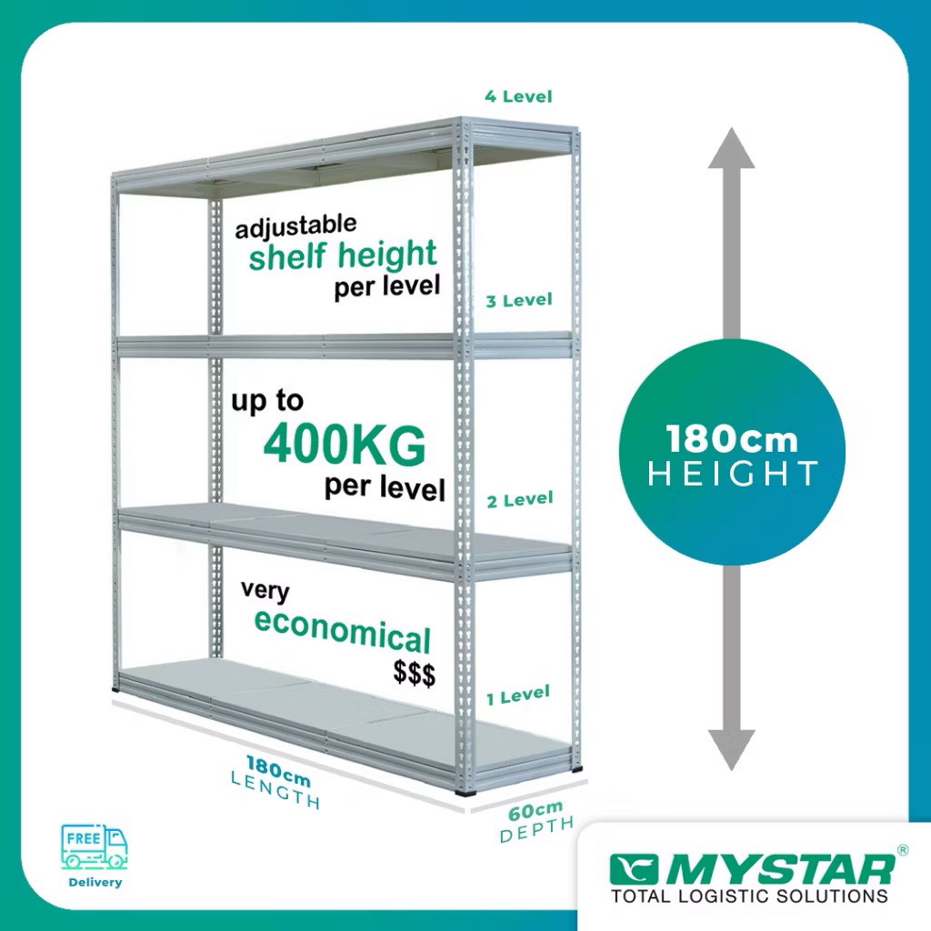 White FULL Metal Boltless Rack for HDB BTO Bomb Shelter Storeroom ...