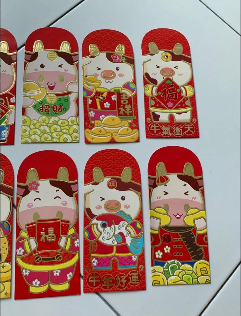 10 Different CNY Ox Packet - each pkt is 10 pcs and total of 1 pkt ...