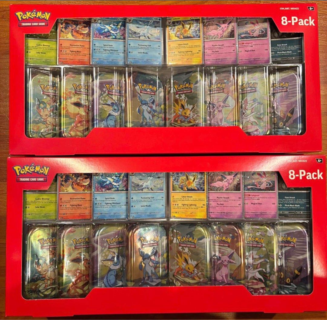 16 Packs - Prismatic Evolutions 8 Pack Mini Tins (Costco), Hobbies ...