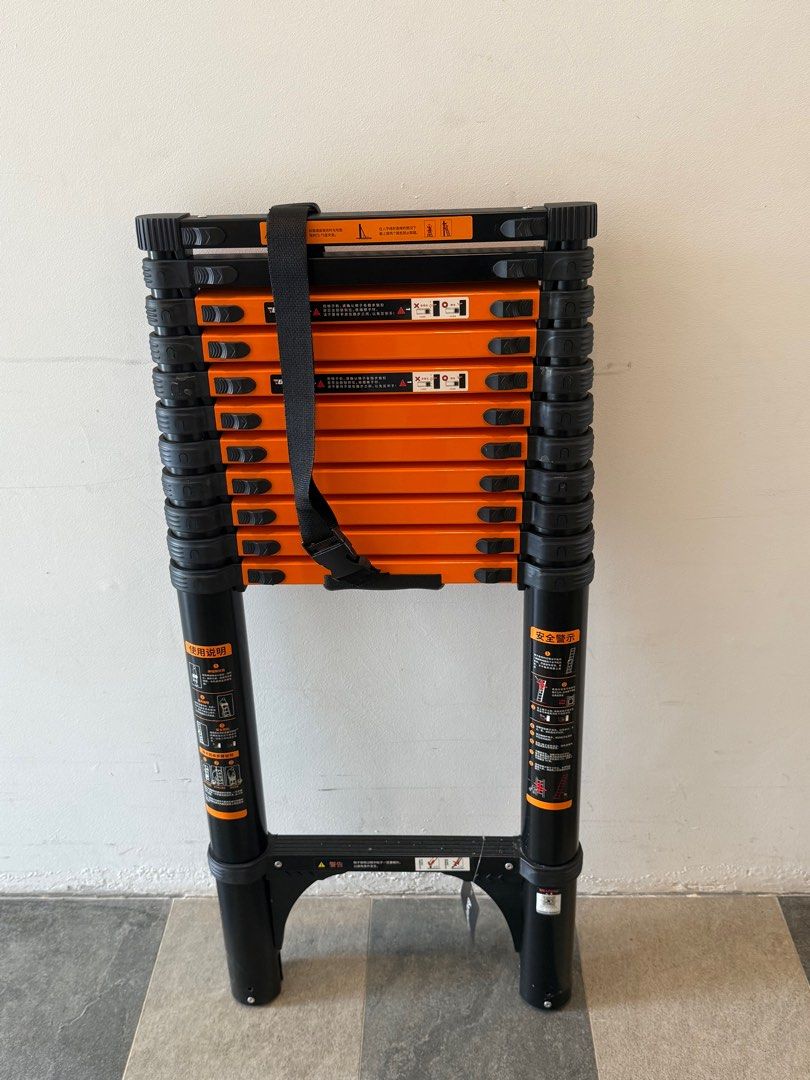 4.7M Telescopic Ladder with Accessories, Furniture & Home Living, Home ...