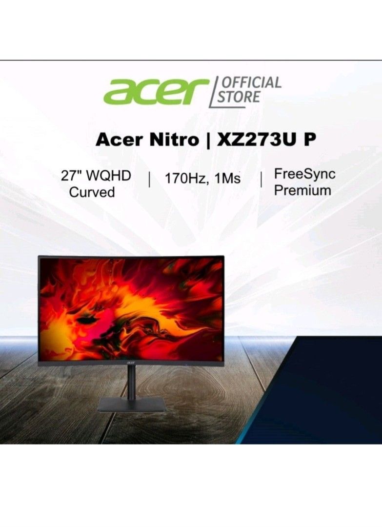 Aftershock RTX 4070Ti Gaming PC + 27" QHD Acer Nitro XZ273U P Monitor ...