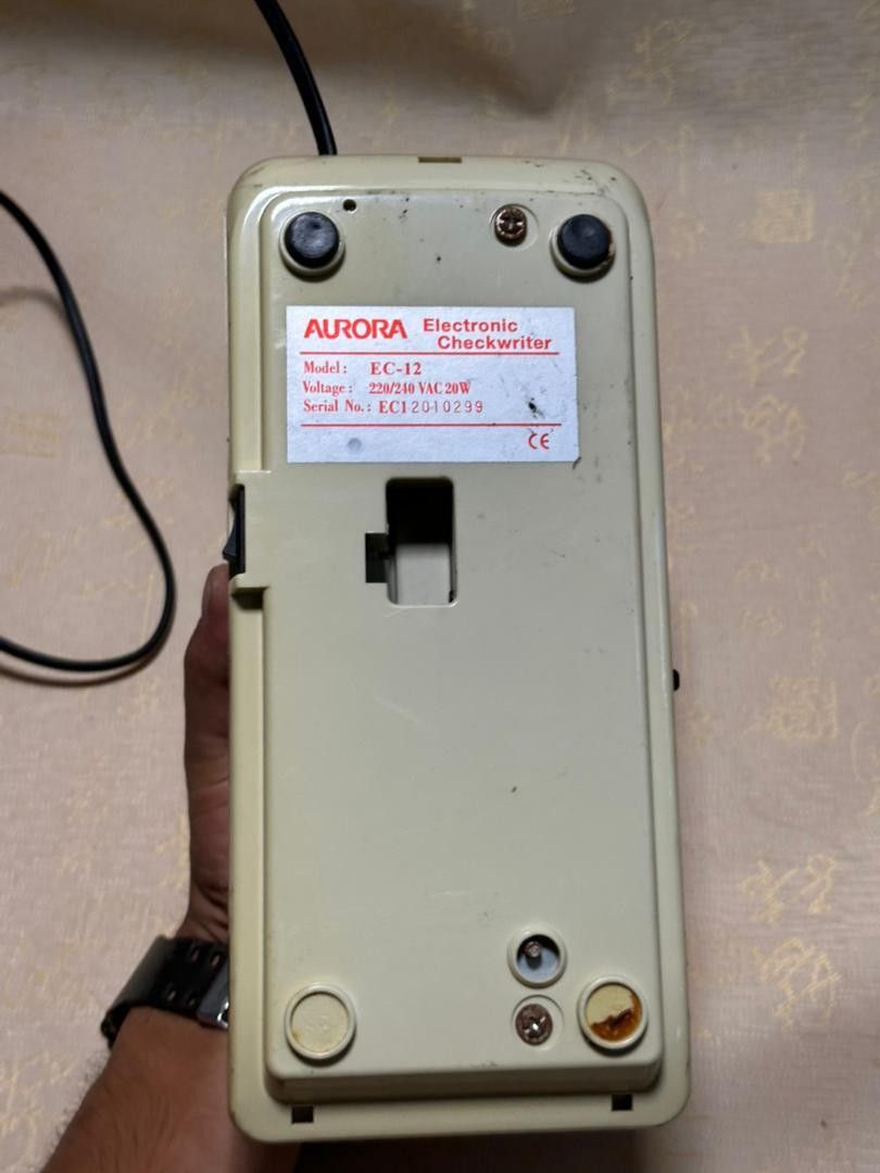 Aurora Electronic Checkwriter EC-12, Computers & Tech, Office ...