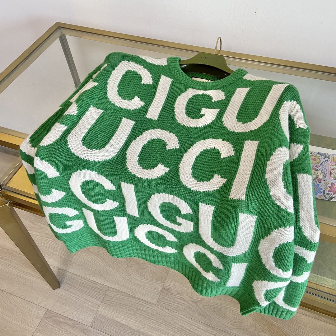 Authentic gucci intarsia cardigan, Luxury, Apparel on Carousell