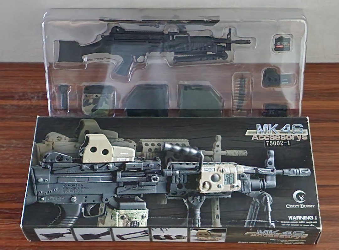 Crazy Dummy Machine Gun 75002-1 MK46 Mod 1 - Rifle Stock (Black) (1/6 ...