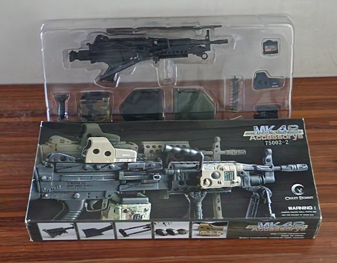 Crazy Dummy Machine Gun 75002-2 MK46 Mod 1 - Para Stock (Black) (1/6 ...