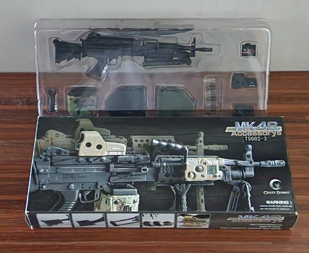 Crazy Dummy Machine Gun 75002-3 MK46 Mod 1 - GEN2 Para Stock (Black) (1 ...