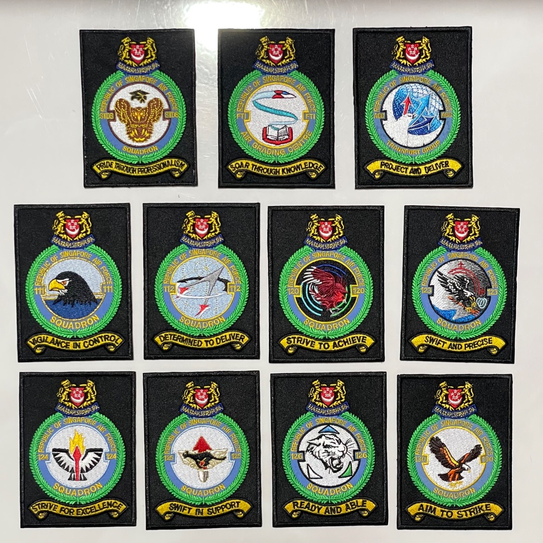 Flight suit | Pilot | SAF | RSAF Sleeve patch | squadron patch | right ...
