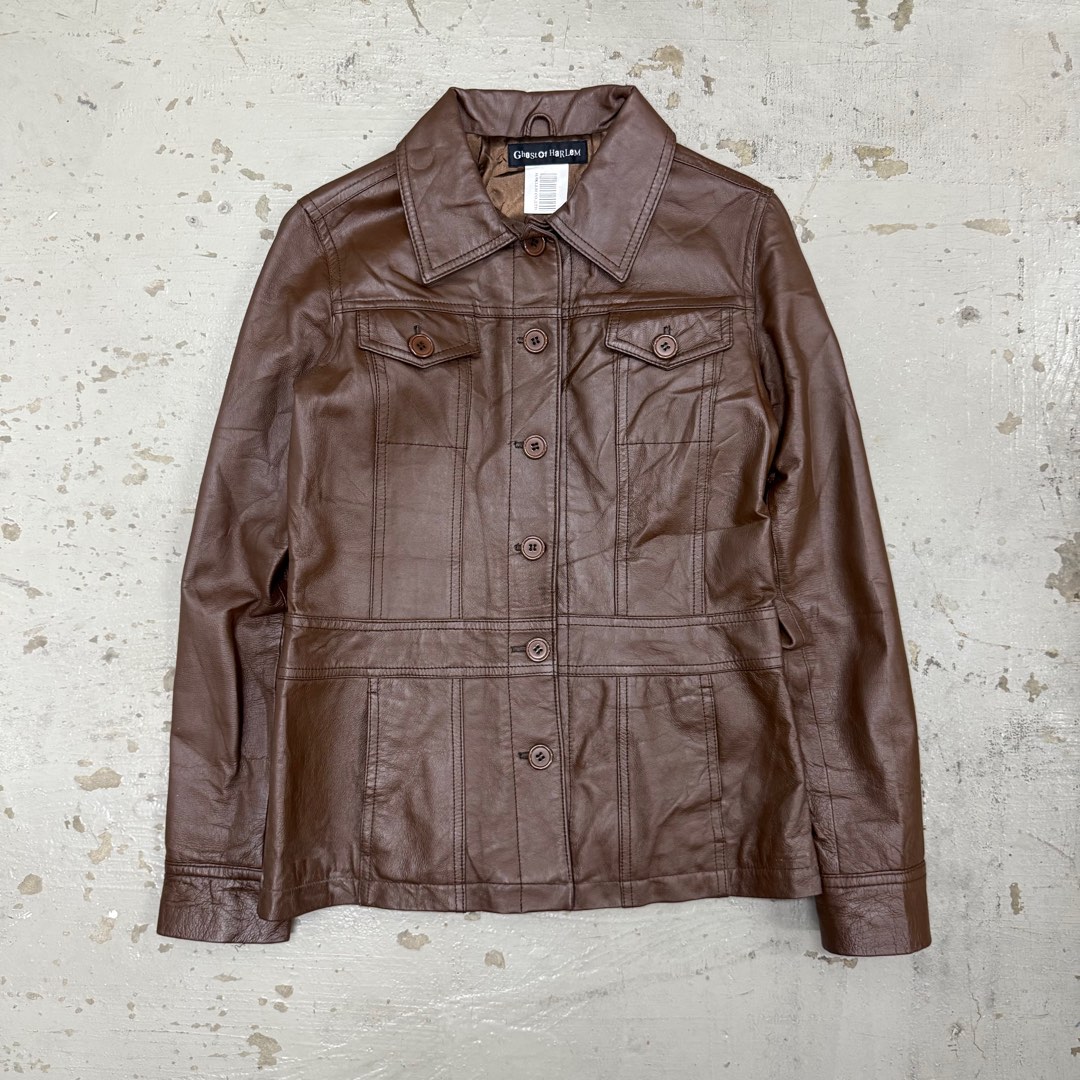 Ghost Of Harlem Leather Jacket, Men's Fashion, Coats, Jackets and ...