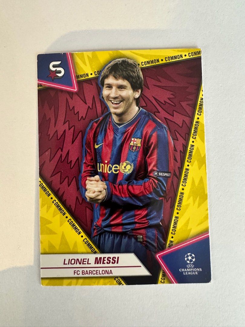 Lionel Messi FC Barcelona Champions League SuperStar Trading Card ...