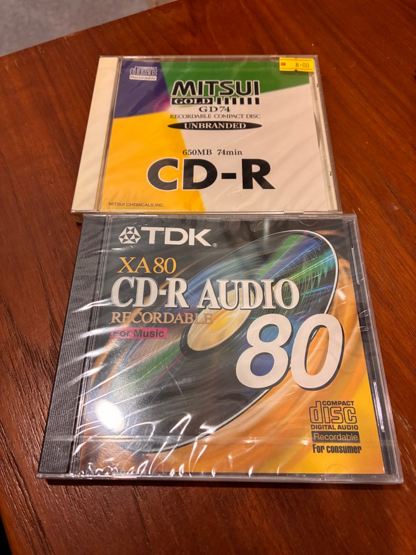 Mitsui Gold GD74 & TDK XA80 CD-R Discs, Hobbies & Toys, Music & Media ...