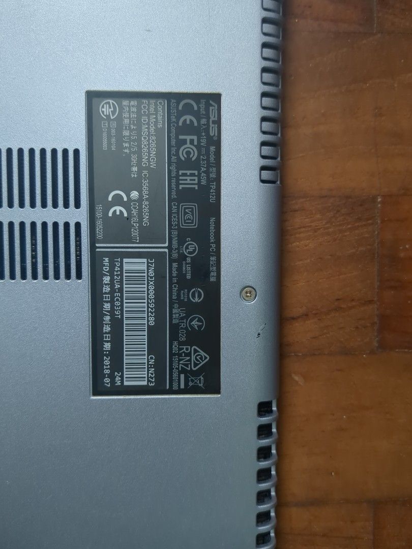 Old ASUS Laptop Vivobook Flip 14 - Model TP412U, Computers & Tech ...