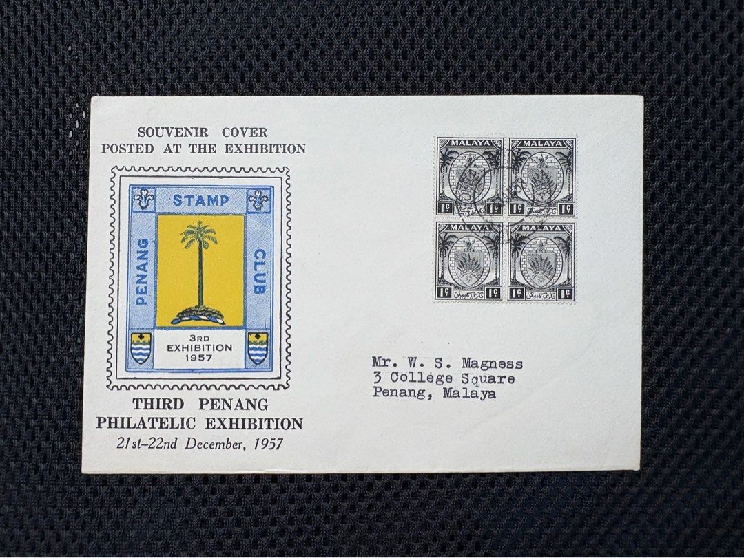 Penang Stamp Exhibition 1957 FDC, Hobbies & Toys, Collectibles ...