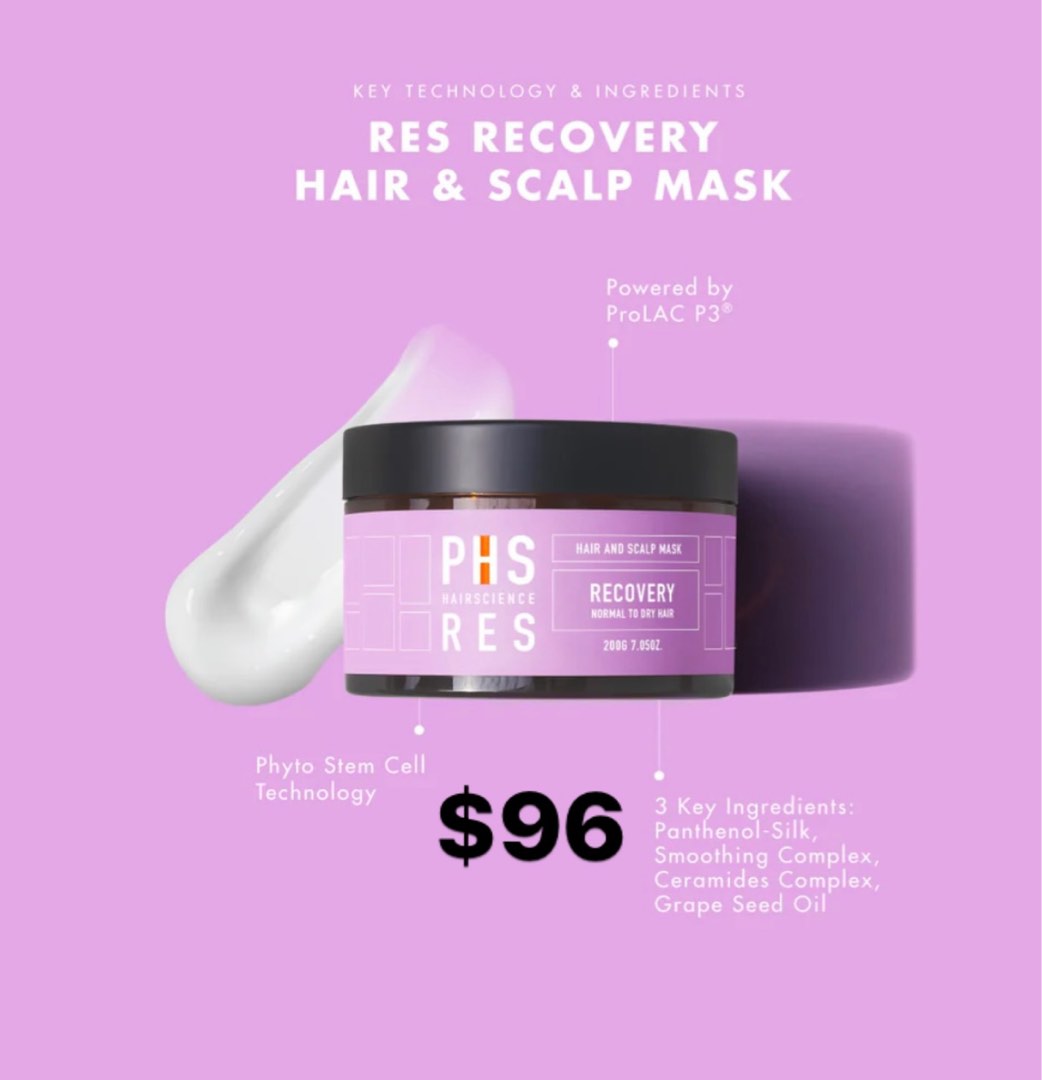 PHS Hairscience RES HAIR & SCALP MASK 200g Expiry 2026/12 Authentic ...
