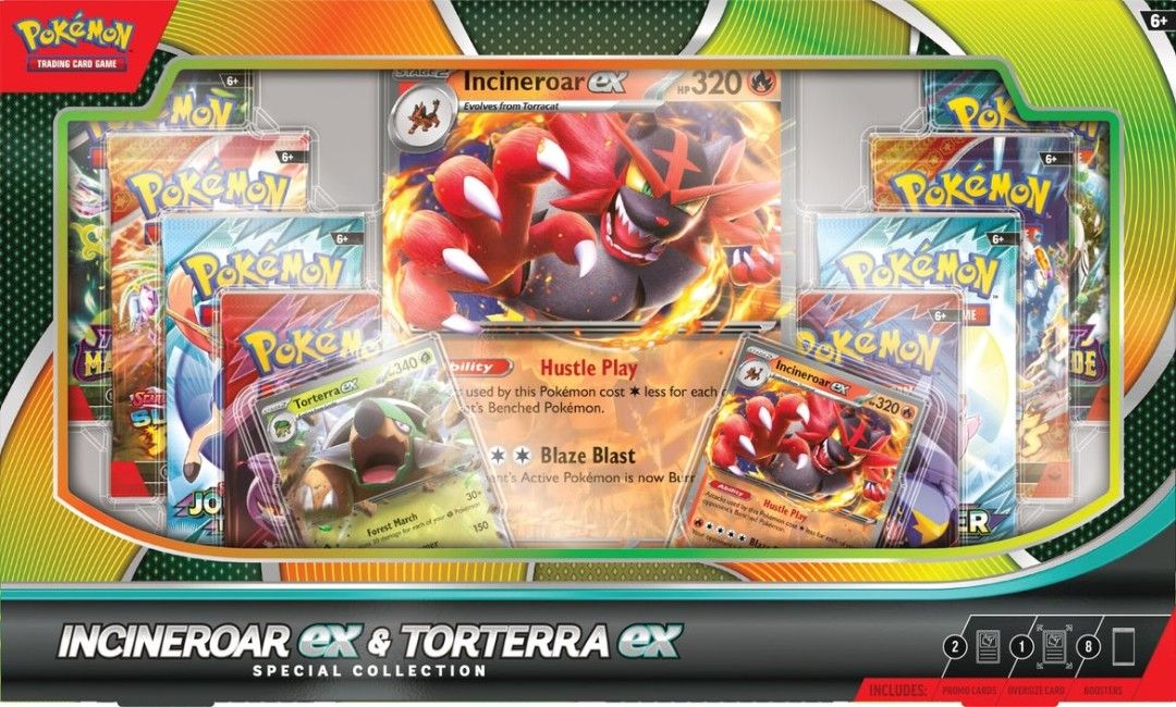 Pokemon Incineroar ex & Torterra ex Special Collection, Hobbies & Toys ...