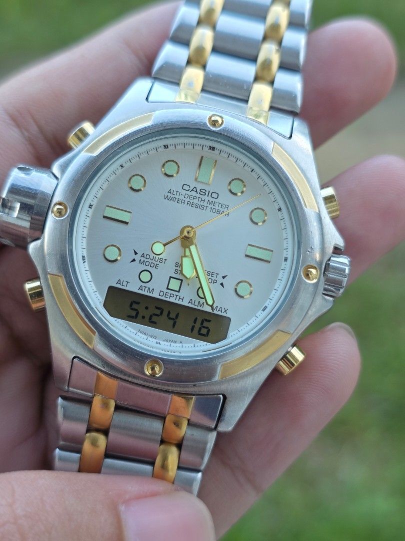 Rare Casio Alti Depth Meter Aw-710 Ana Digi 90s, Men's Fashion, Watches ...