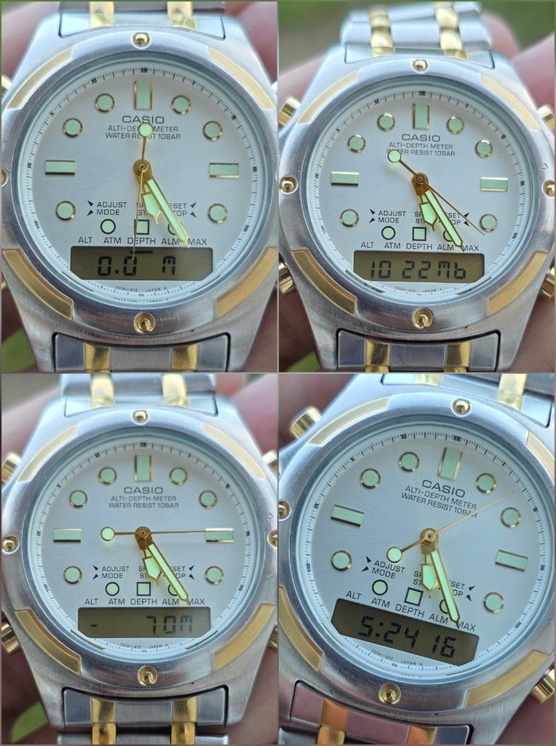 Rare Casio Alti Depth Meter Aw-710 Ana Digi 90s, Men's Fashion, Watches ...