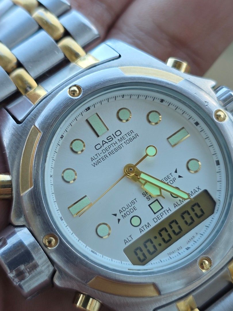 Rare Casio Alti Depth Meter Aw-710 Ana Digi 90s, Men's Fashion, Watches ...