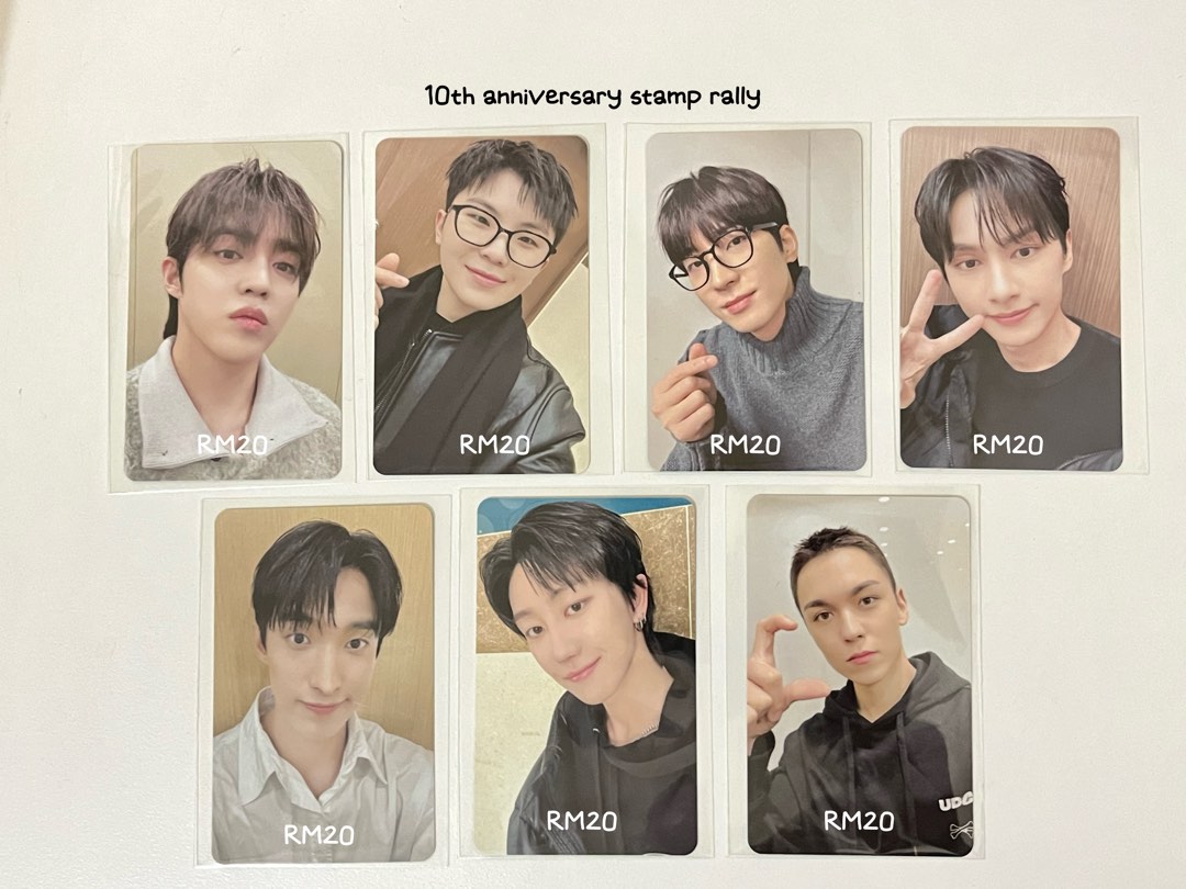 SEVENTEEN 10th anniversary stamp rally photocards, Hobbies & Toys ...