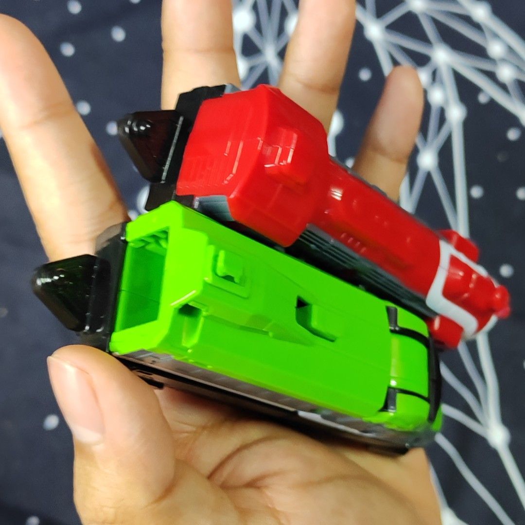 USED BANDAI SET DX Red Aka + Green Midori Ressha Train Megazord Tokkyu ...