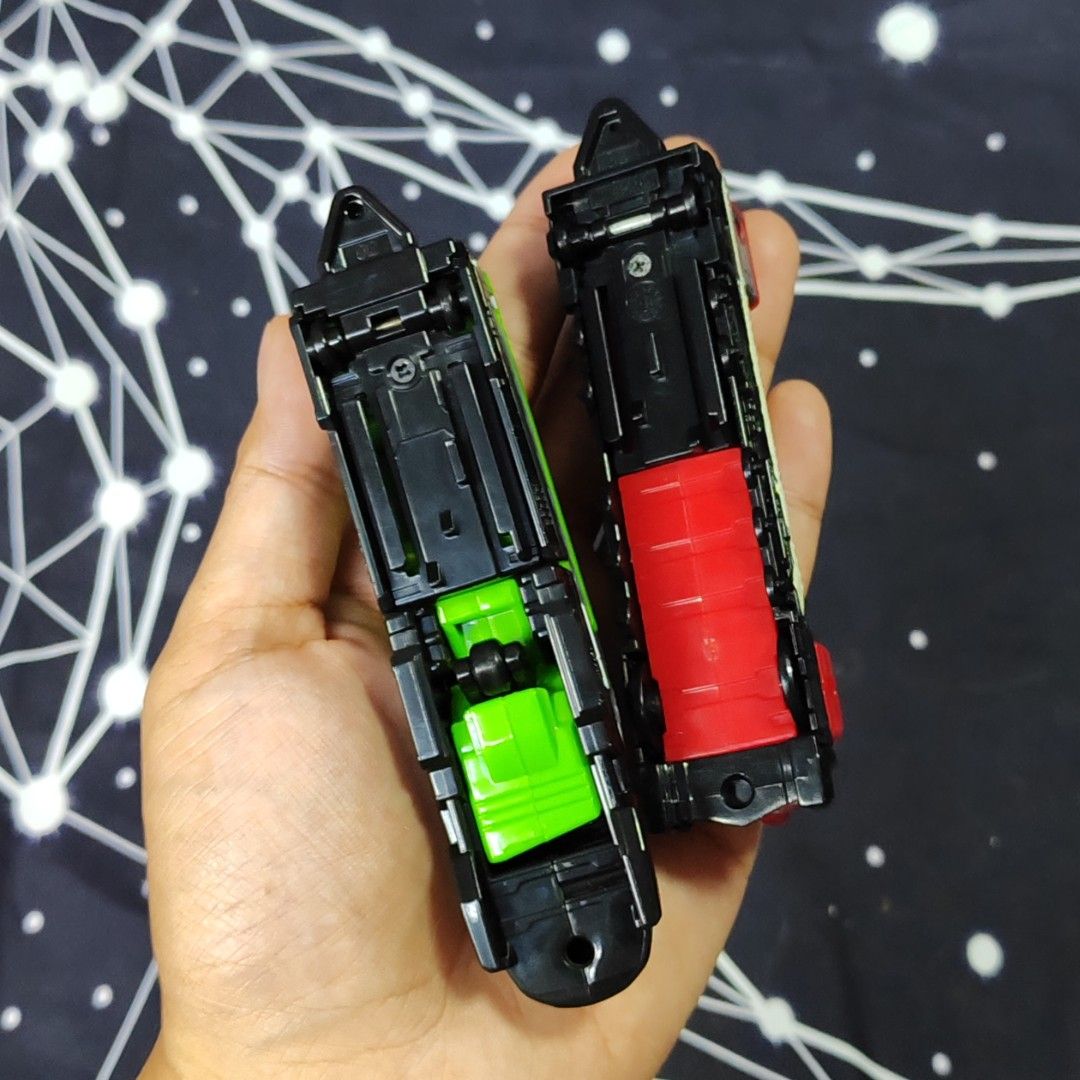 USED BANDAI SET DX Red Aka + Green Midori Ressha Train Megazord Tokkyu ...