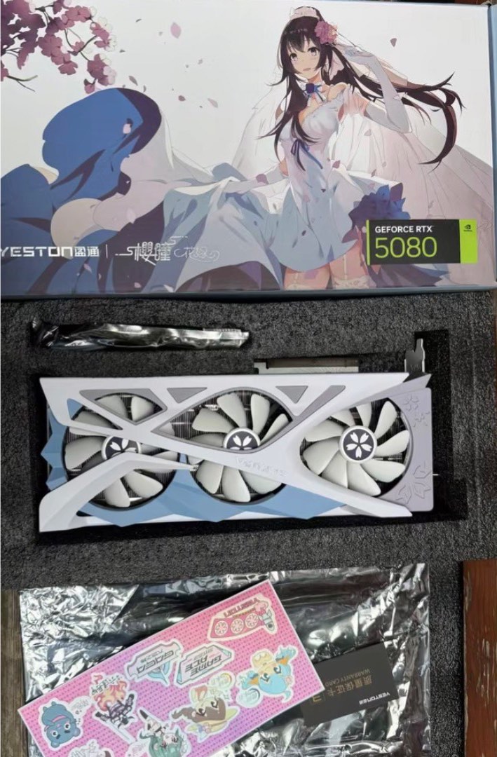 RTX 5080 GeForce 16GB Gddr7 Yeston Sakura GPU, Computers & Tech, Parts ...