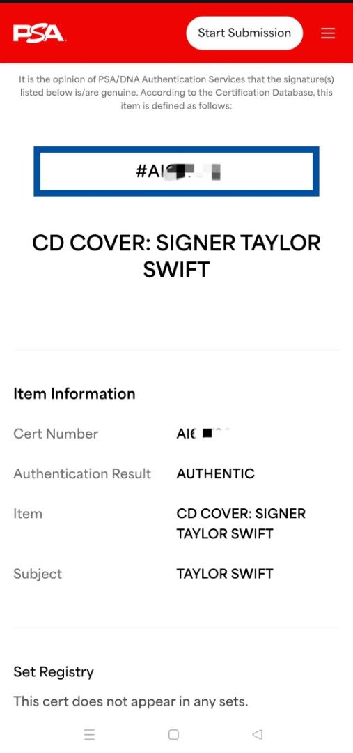 Taylor Swift Signed Autograph “Folklore” CD Cover – PSA/DNA Certified ...