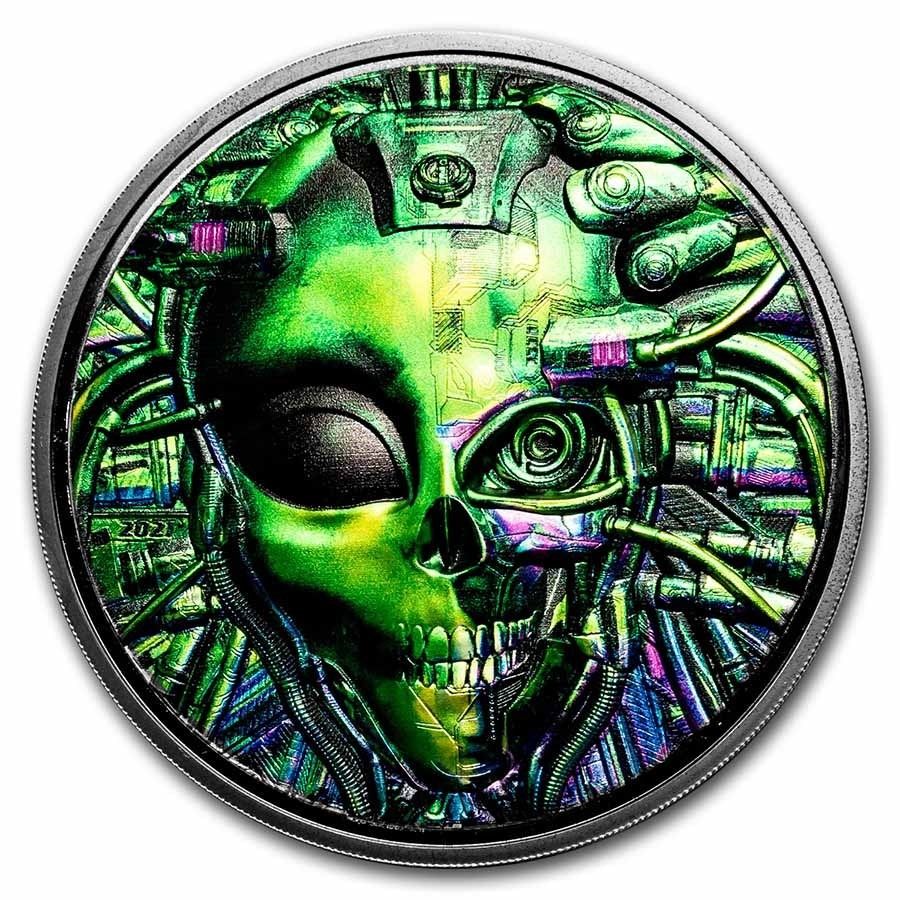 ALIEN Cyborg Revolution 3 Oz Silver Coin 20$ Palau 2021, Hobbies & Toys ...