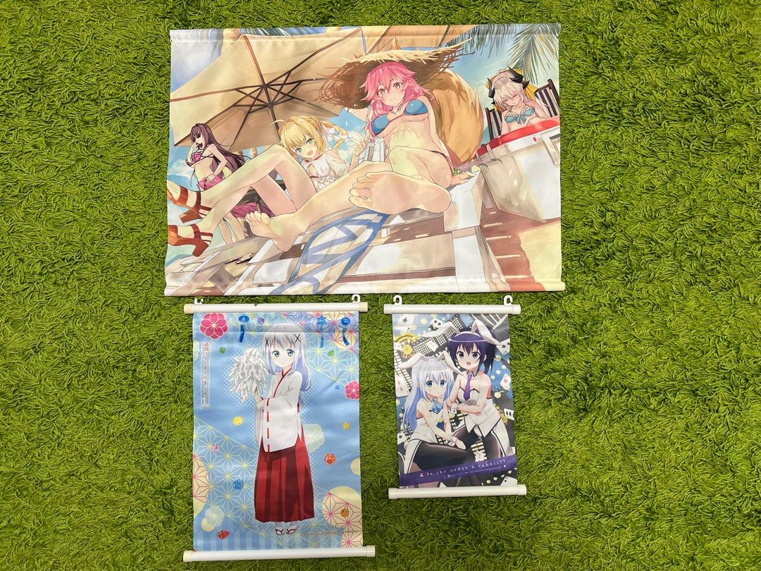 Anime Wall Scrolls - Various Characters and sizes, Hobbies & Toys, Art ...