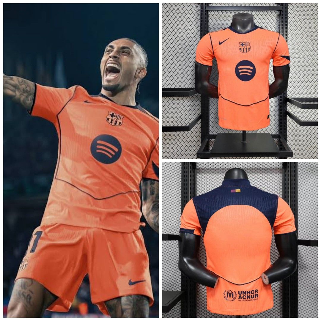 BARCELONA 25/26 AWAY PLAYER ISSUE, Men's Fashion, Activewear on Carousell