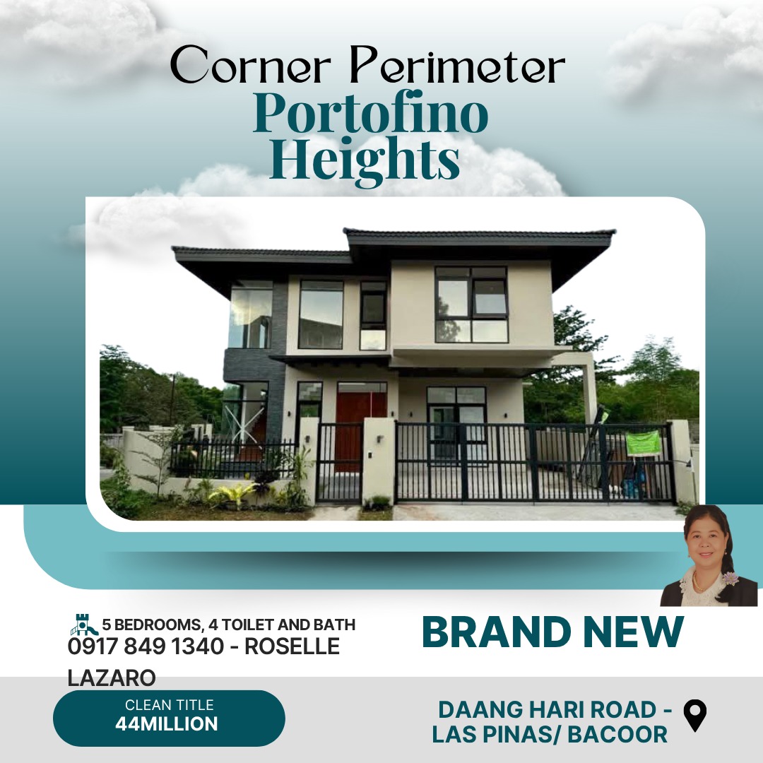 Brand New Corner Perimeter House at Portofino Heights Daang Hari Las ...