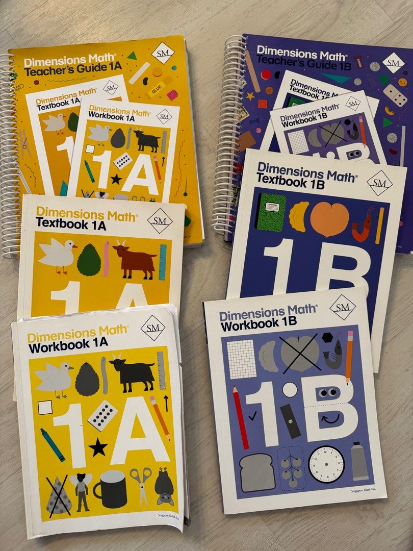 Dimensions Math Grade 1 Set with Teacher's Guides, Hobbies & Toys ...